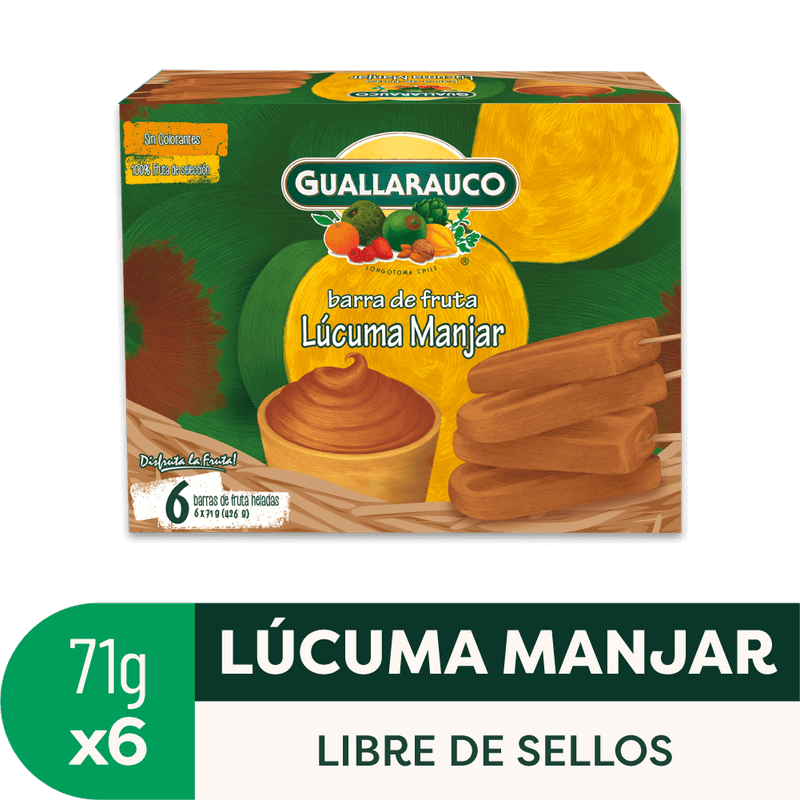 Barra de fruta Lúcuma Manjar x6 – Guallarauco